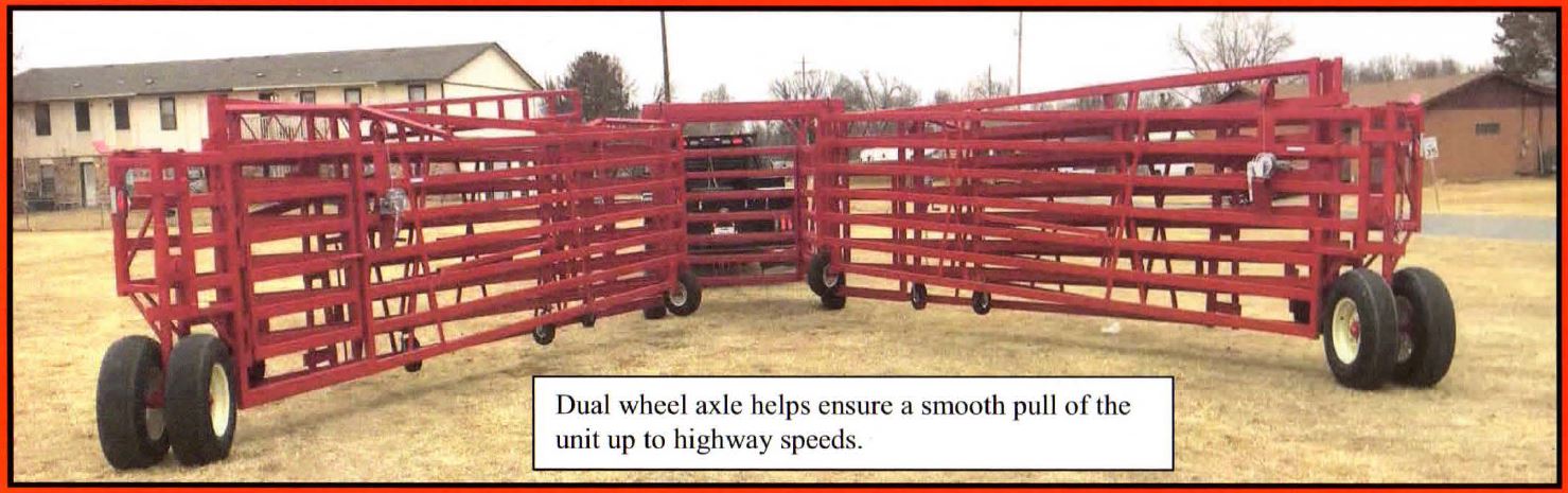 Diamond W Wheel Portable Working Corral for Cattle