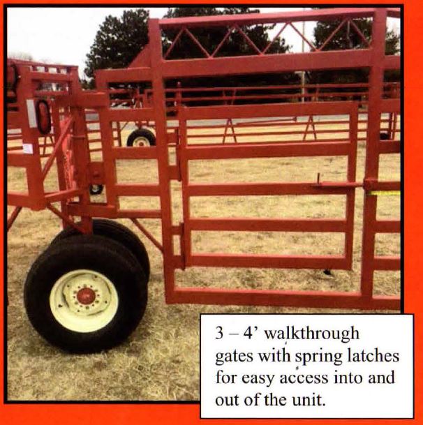 Diamond W Wheel Portable Working Corral for Cattle