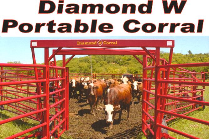 Diamond W Wheel Portable Working Corral for Cattle